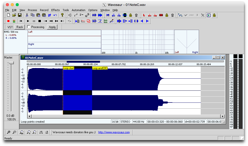 Wavosaur for Mac – RasterWeb!