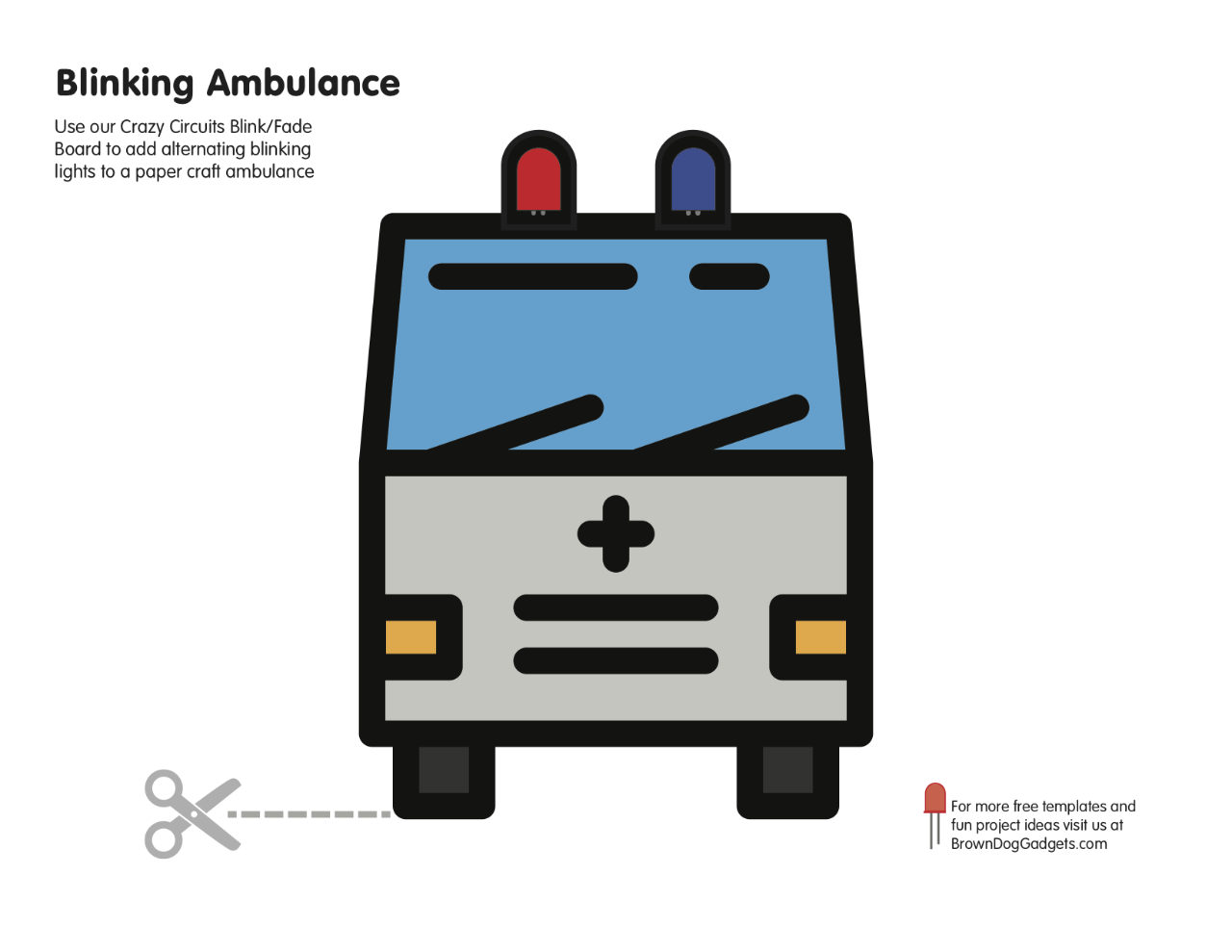 Blinking Ambulance Paper Craft – RasterWeb!