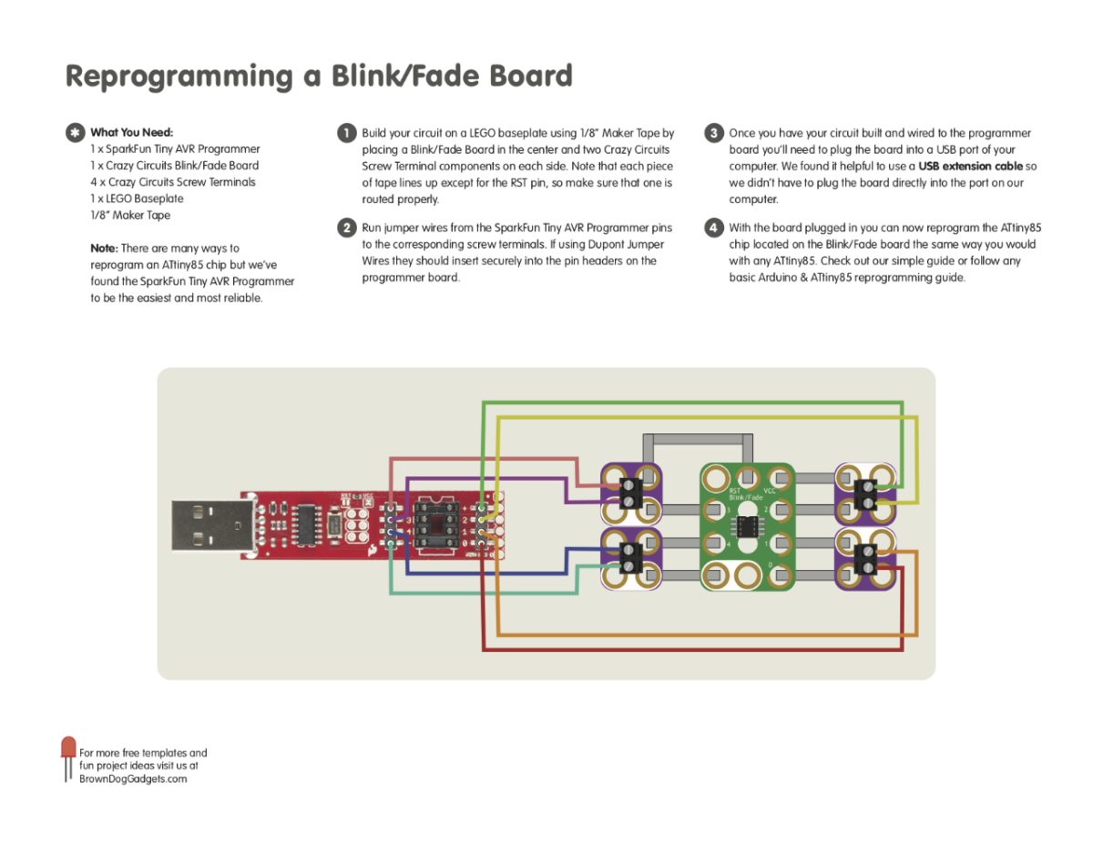 Reprogramming an ATtiny85 Blink/Fade Board – RasterWeb!
