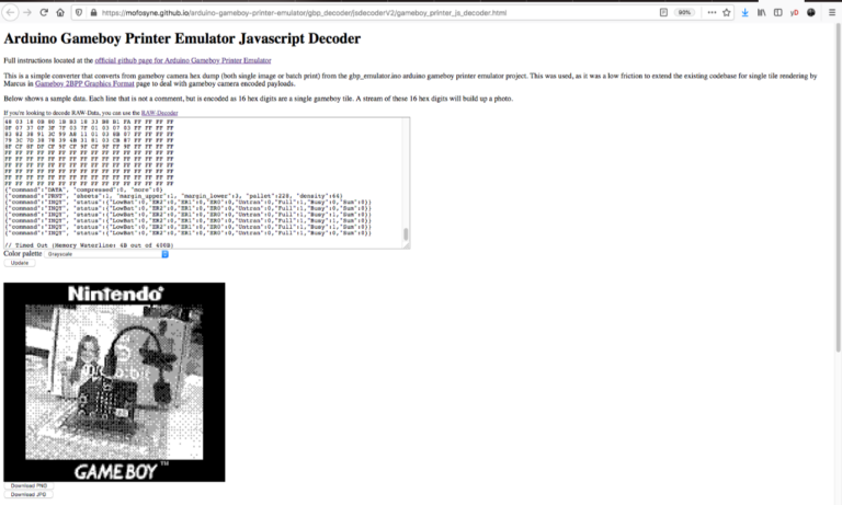Game Boy Camera Dumper – RasterWeb!